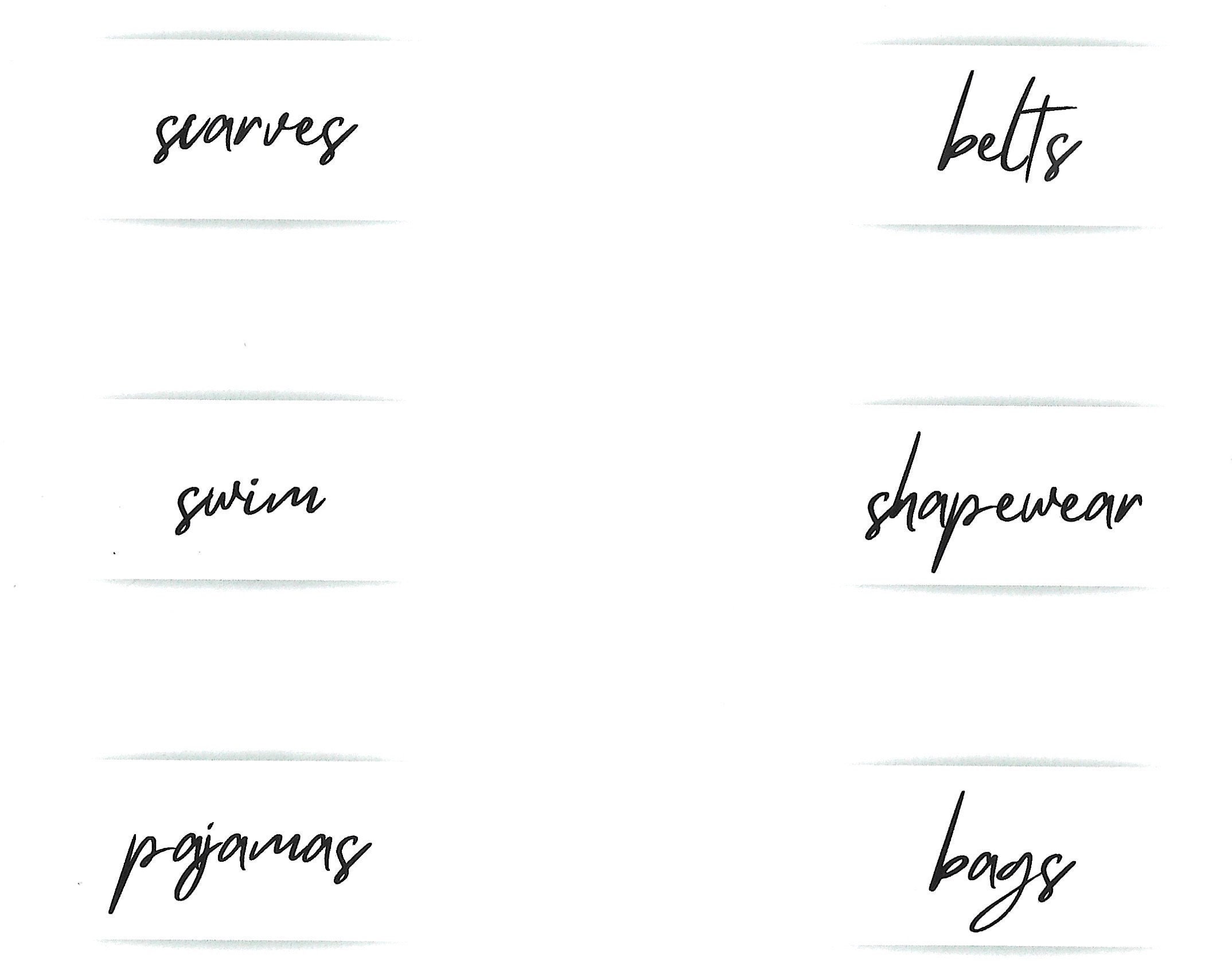Closet Label Pack - Etsy