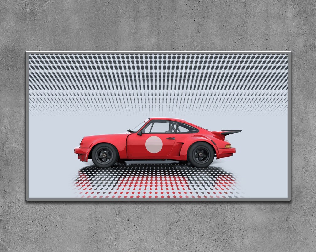 Porsche 911 RSR Digital Poster Gift for Man Car Posters for Boys Wall ...
