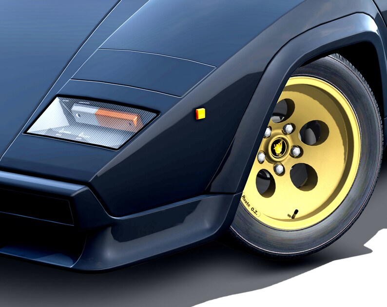 Lamborghini Countach LP5000 S Quattrovalvole Digital Poster Gift for ...