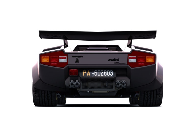 Lamborghini Countach LP5000 S Quattrovalvole Digital Poster Gift for ...