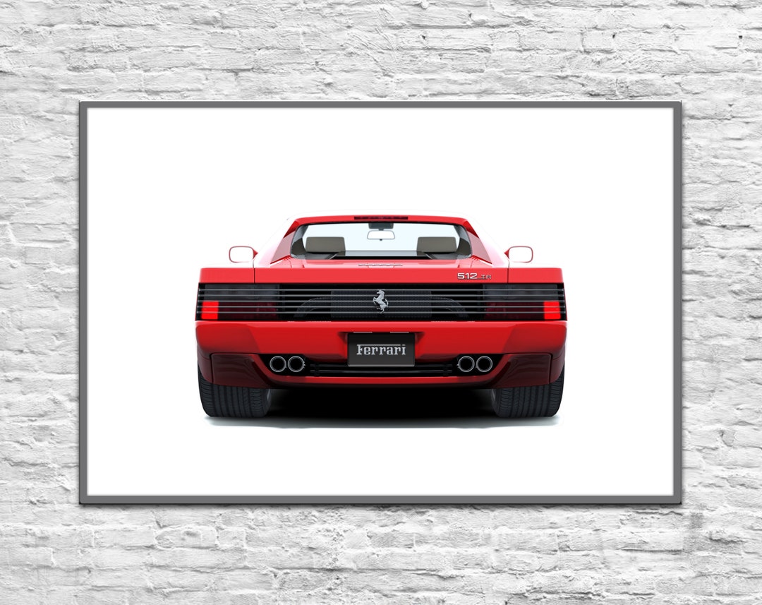 Ferrari Testarossa 512 TR. Digital Poster. Gift for Man. Car Posters ...