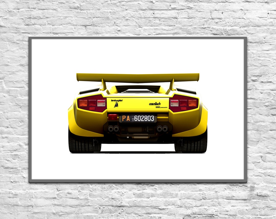 Lamborghini Countach LP5000 S Quattrovalvole Digital Poster Gift for ...