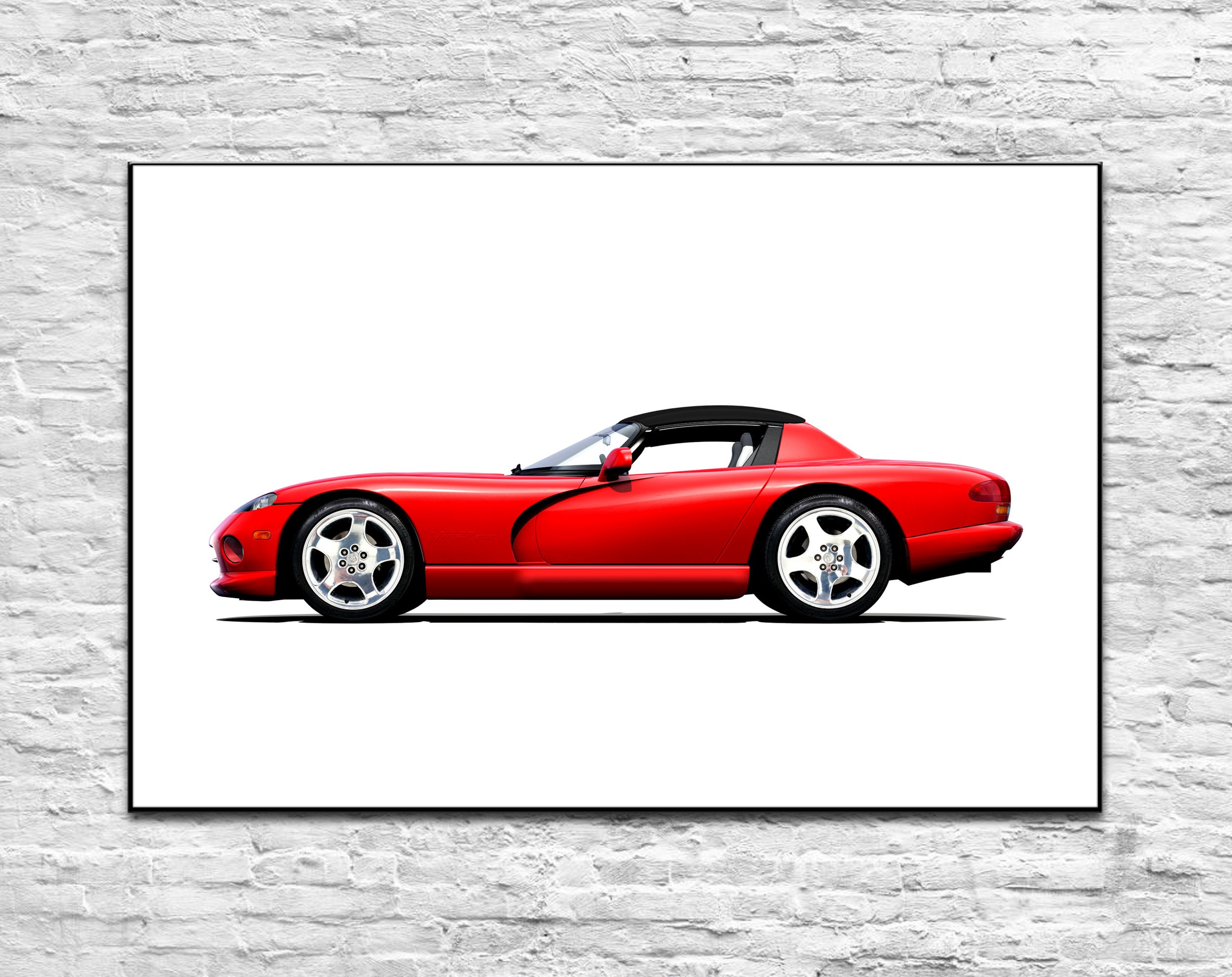 Dodge Viper. Digital Poster. Gift for Man. Car Posters for Boys. Wall ...