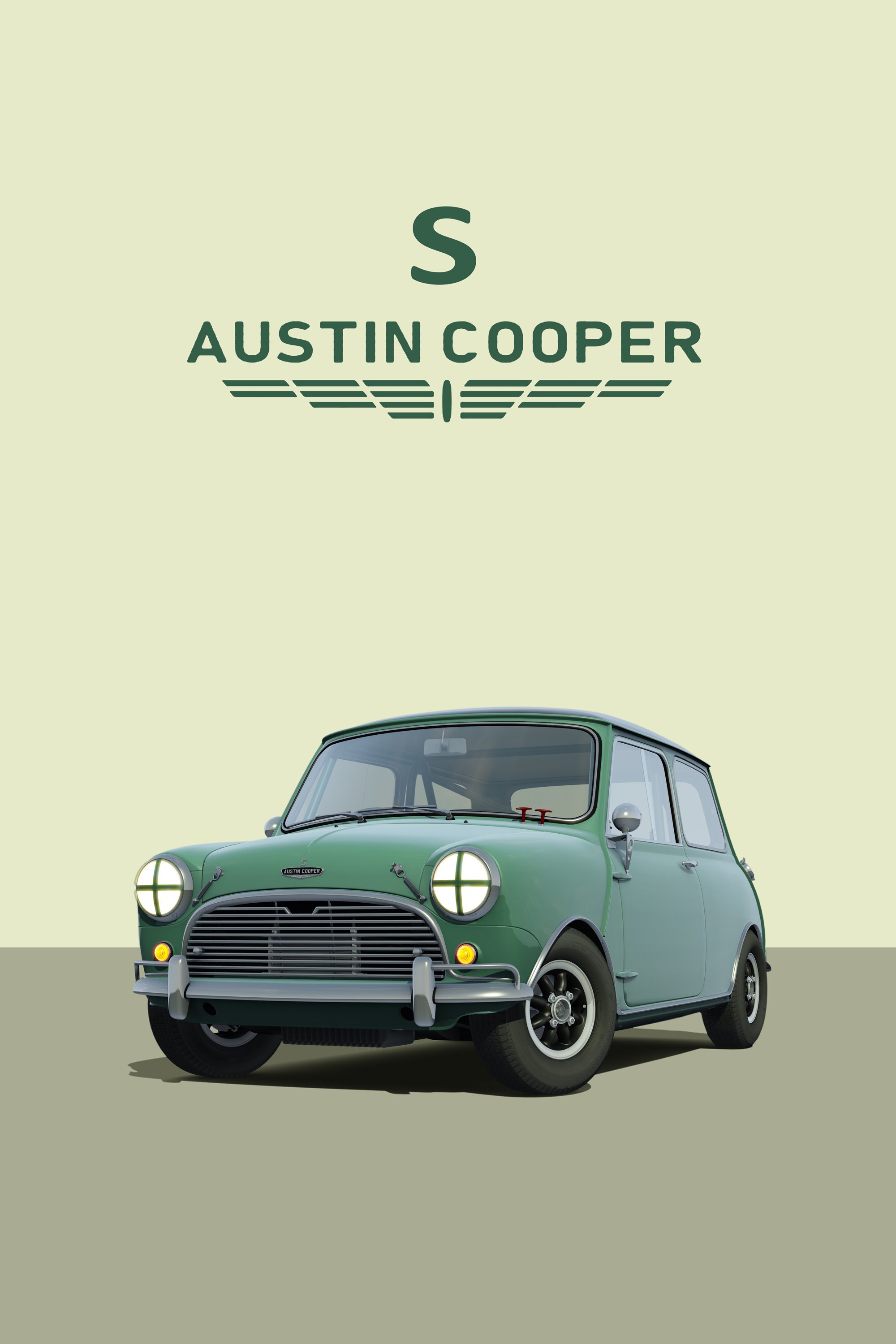 Austin Mini Cooper S Poster Digital Poster Gift for Man Car Posters for ...