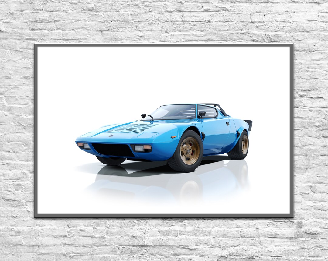 Lancia Stratos HF. Digital Poster. Gift for Man. Car Posters. Wall Art ...