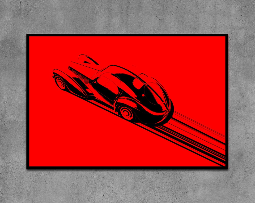Bugatti Type 57SC Atlantic. Digital Poster. Gift for Man. Car Posters ...