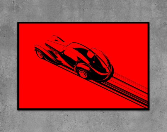 Bugatti Type 57SC Atlantic. Digital poster. Gift for man. Car | Etsy