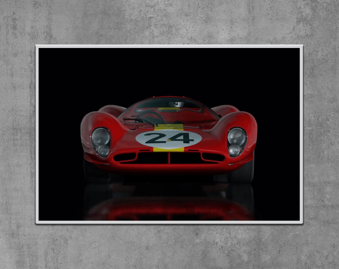 Ferrari 330 P4. Digital Poster. Gift for Man. Car Posters for Boys ...