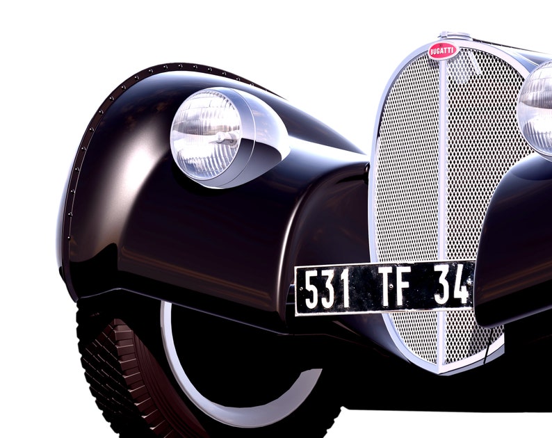 Bugatti Type 57SC Atlantic. Digital Poster. Gift for Man. Car Posters ...