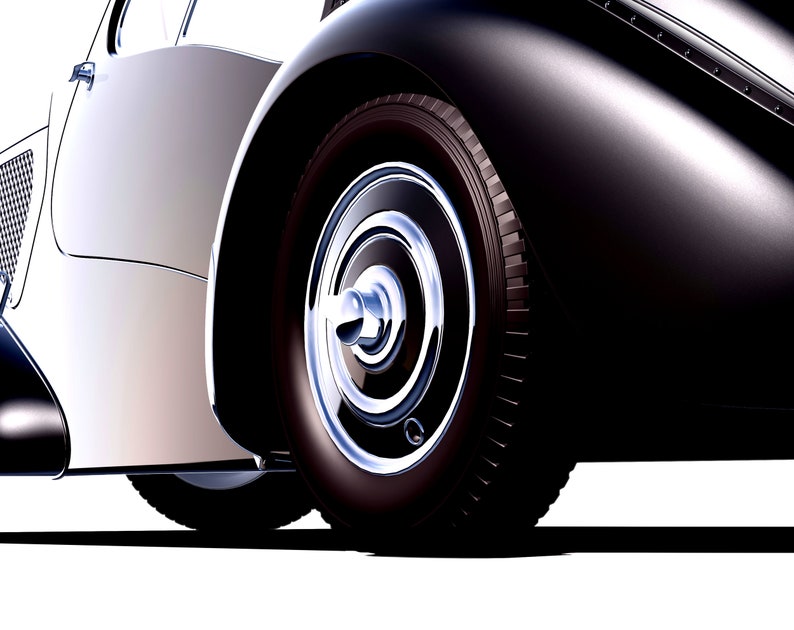 Bugatti Type 57SC Atlantic. Digital Poster. Gift for Man. Car | Etsy