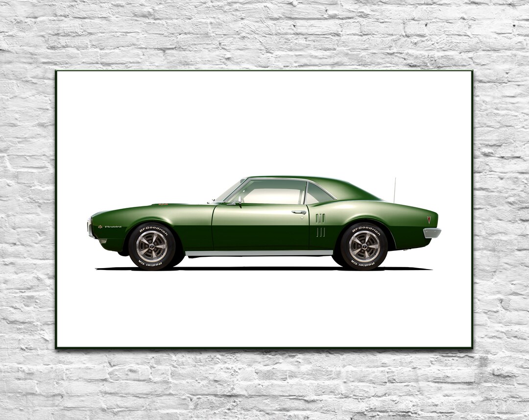 Pontiac Firebird 1968. Digital Poster. Gift for Man. Car Posters for ...