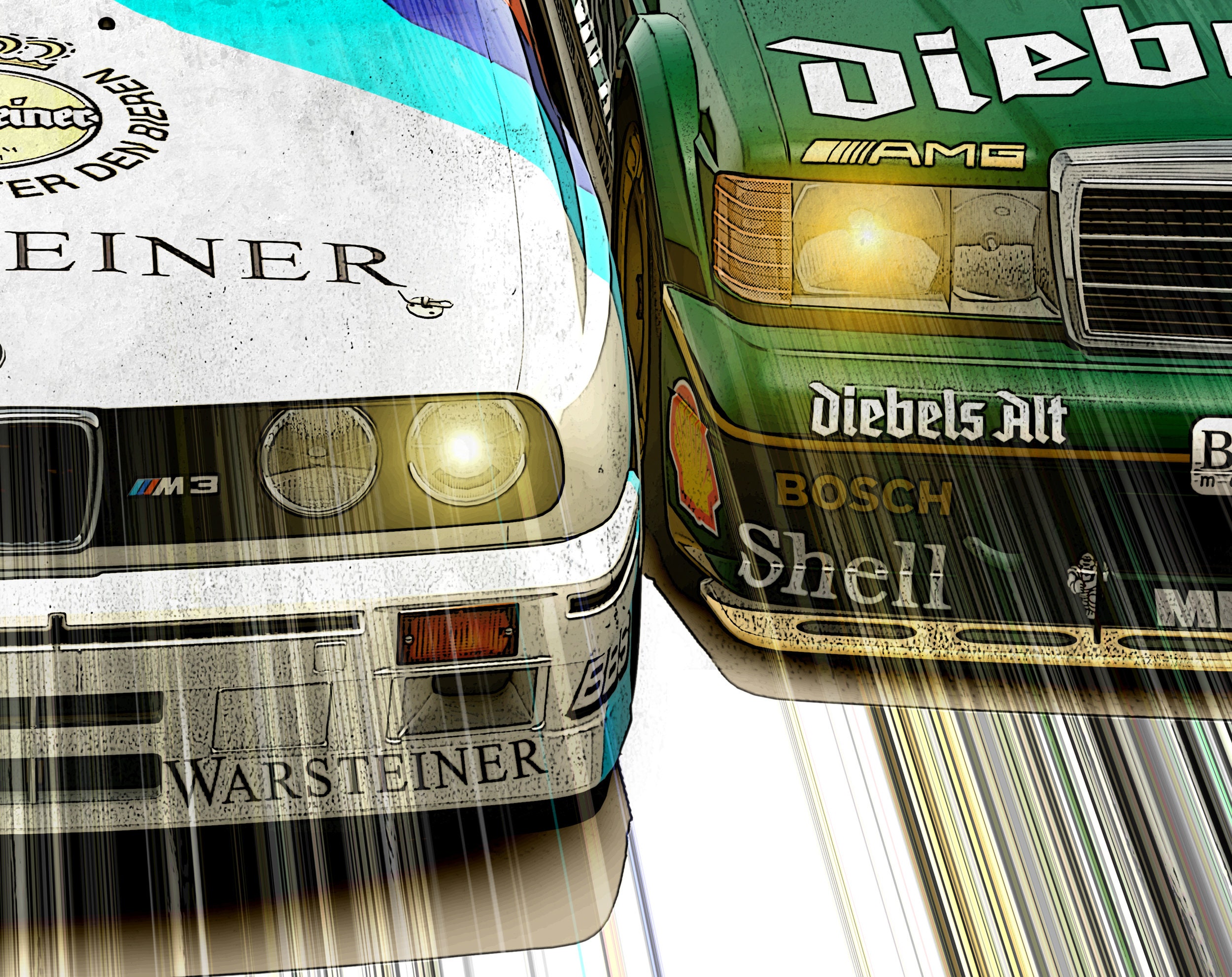 DTM. BMW. Alfa Romeo. Mercedes-benz. Digital Poster. Gift for Man. Car ...