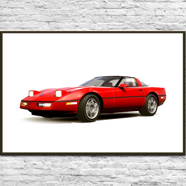 C4 Corvette Poster - Etsy