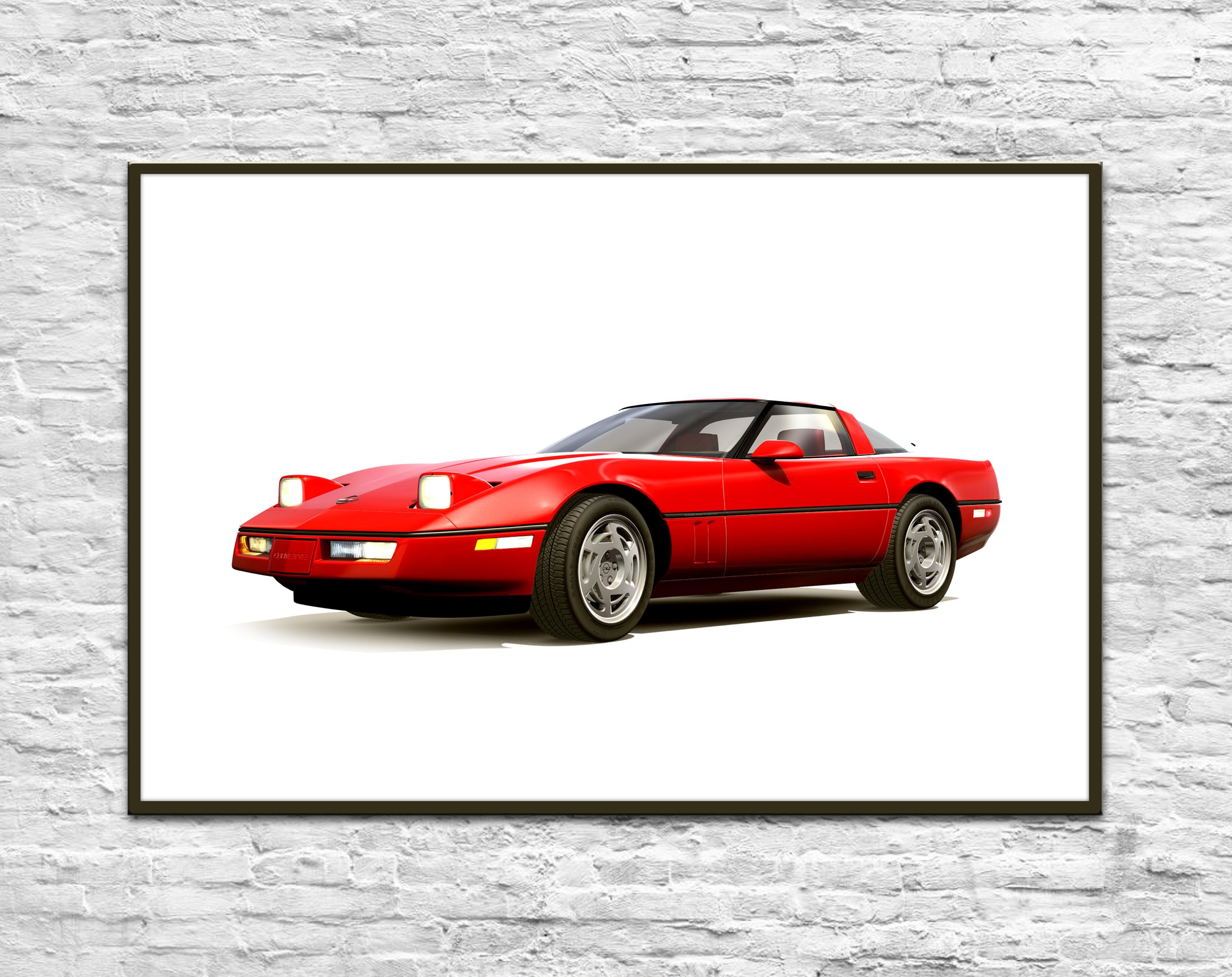 Chevrolet Corvette C4 ZR-1 Digital Poster Gift for Man Car Posters Wall ...