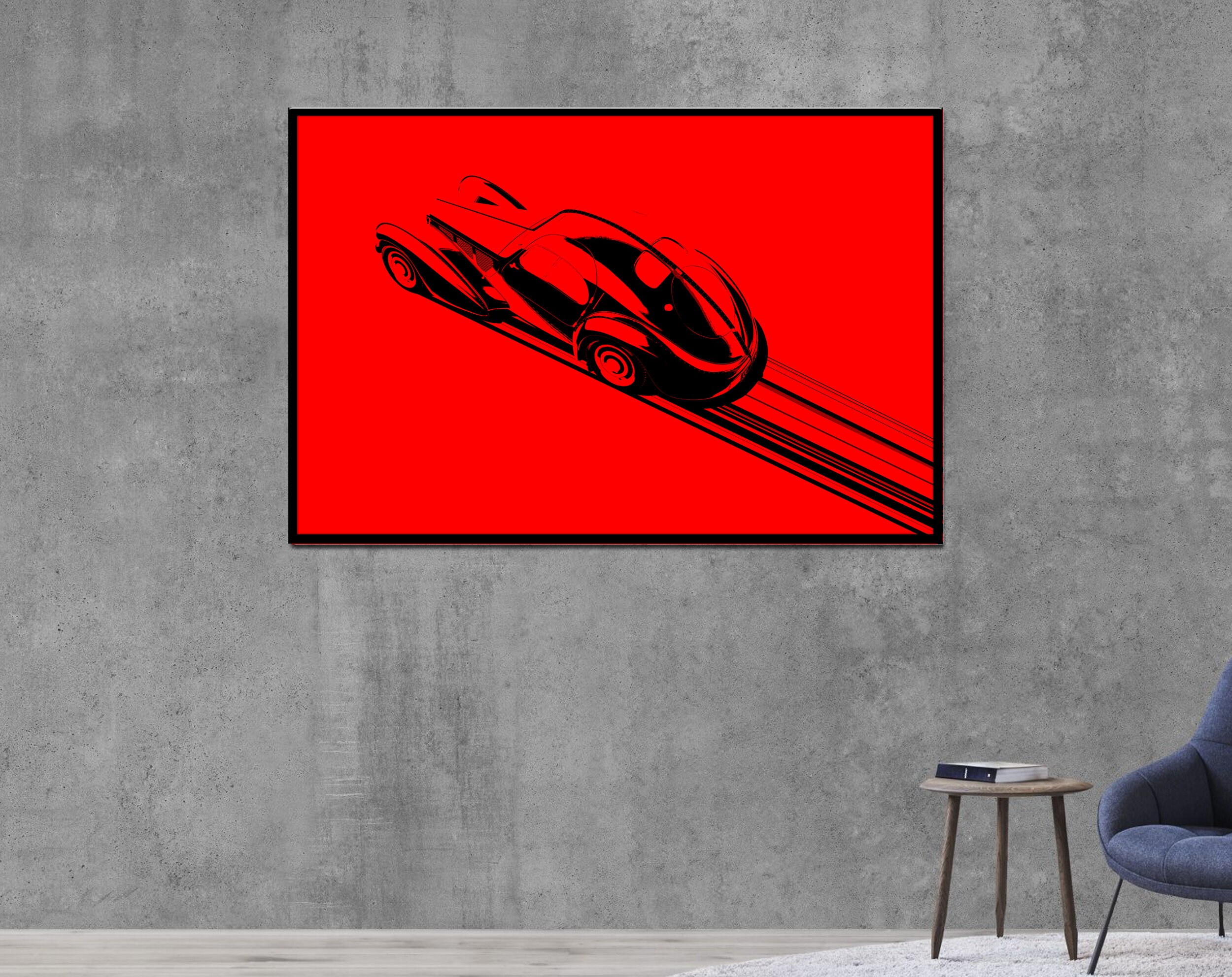 Bugatti Type 57SC Atlantic. Digital Poster. Gift for Man. Car Posters ...