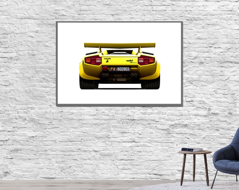 Lamborghini Countach LP5000 S Quattrovalvole Digital Poster Gift for ...