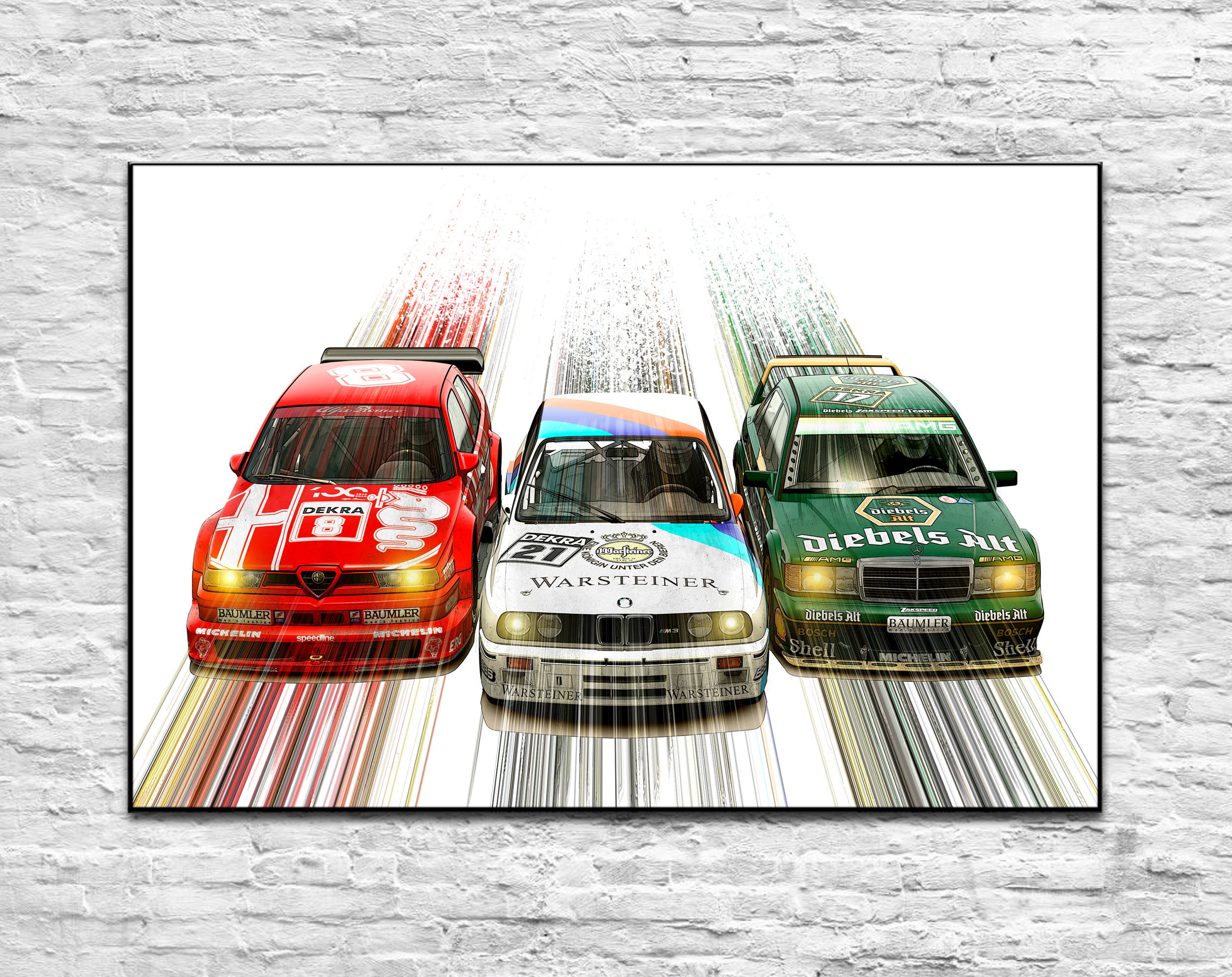 DTM. BMW. Alfa Romeo. Mercedes-benz. Digital Poster. Gift for Man. Car ...
