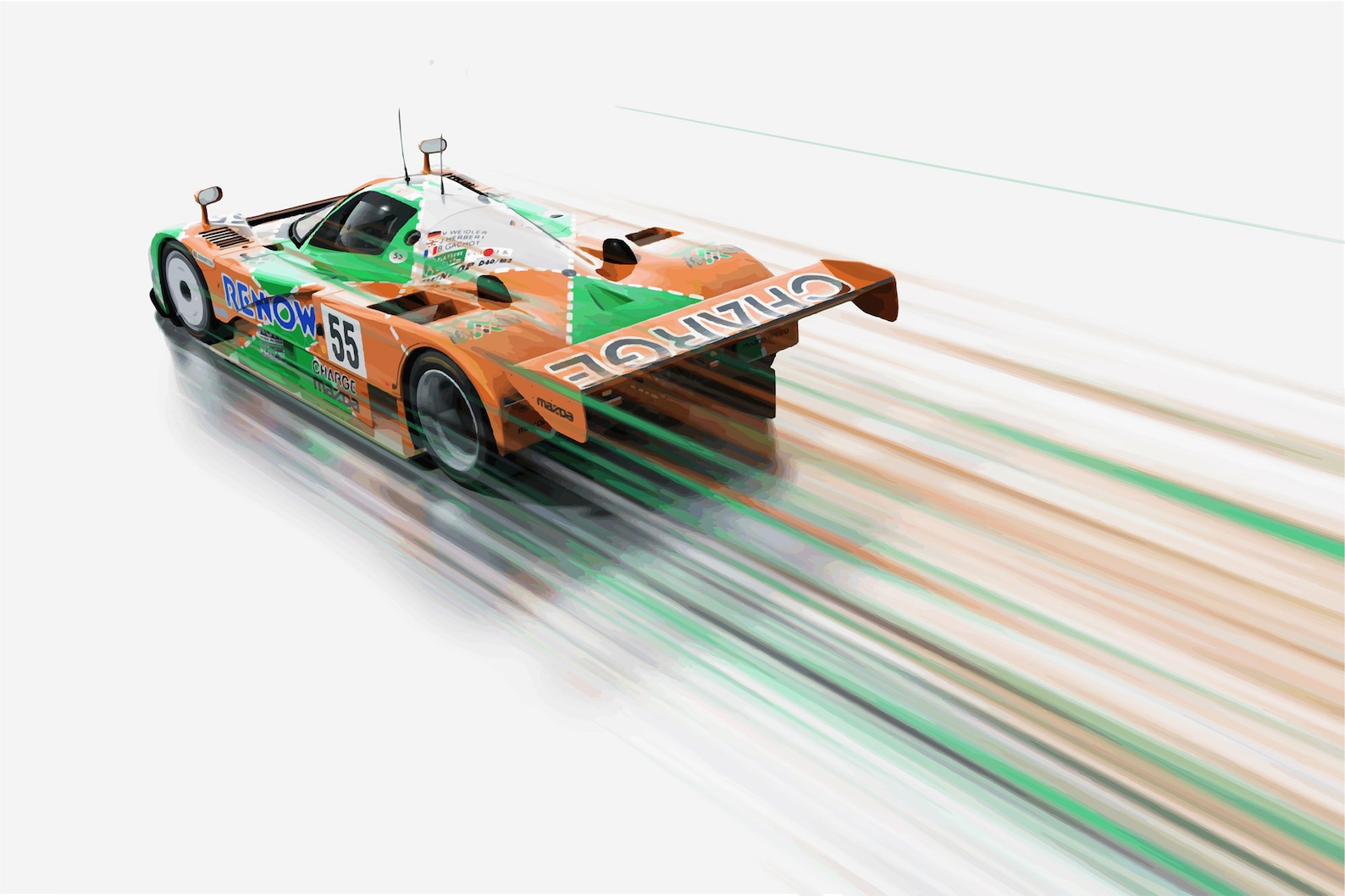 Mazda 787B. Digital Poster. Gift for Man. Car Posters for Boys. Wall ...