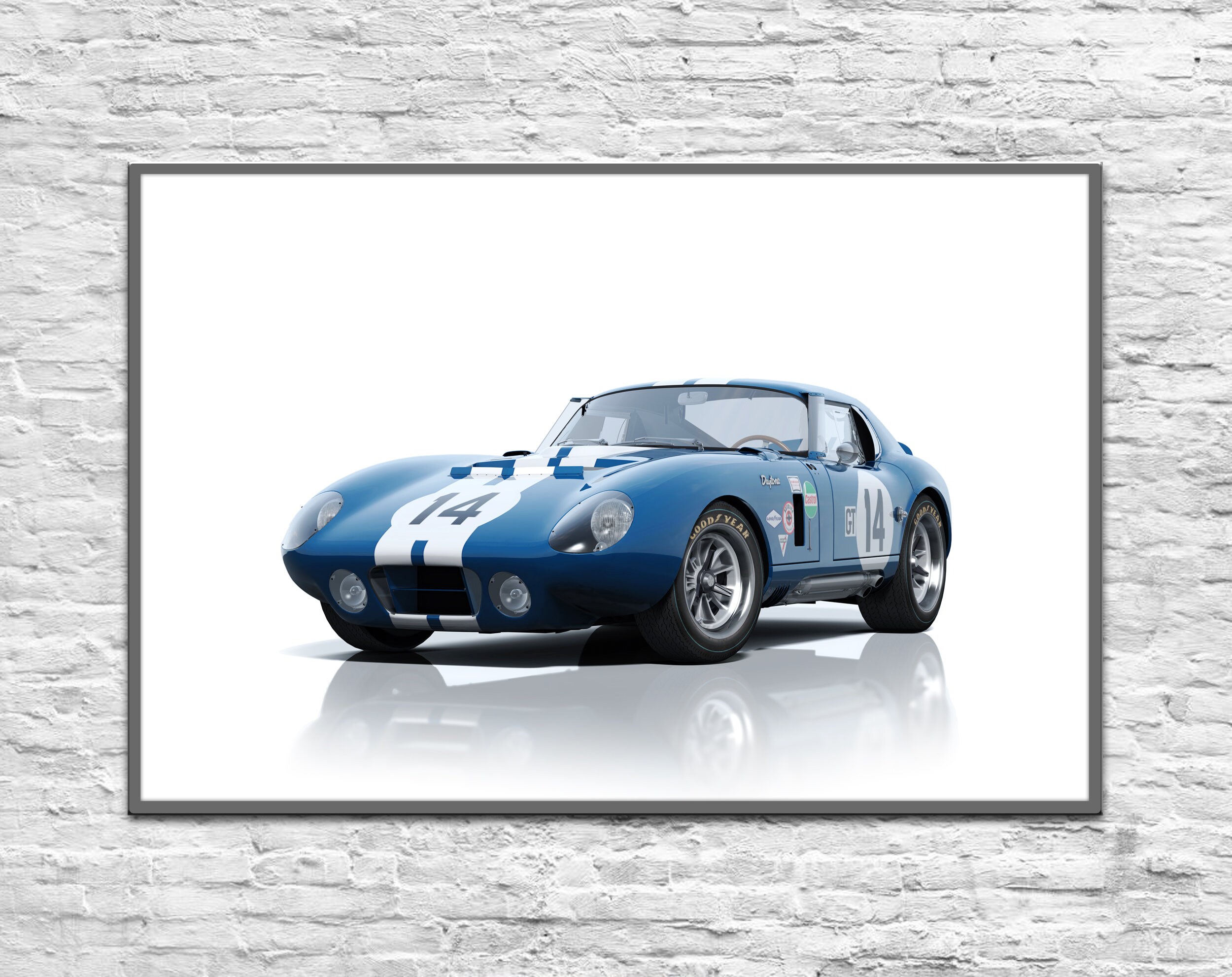 Shelby Cobra Daytona Coupe. Digital Poster. Gift for Man. Car Posters ...
