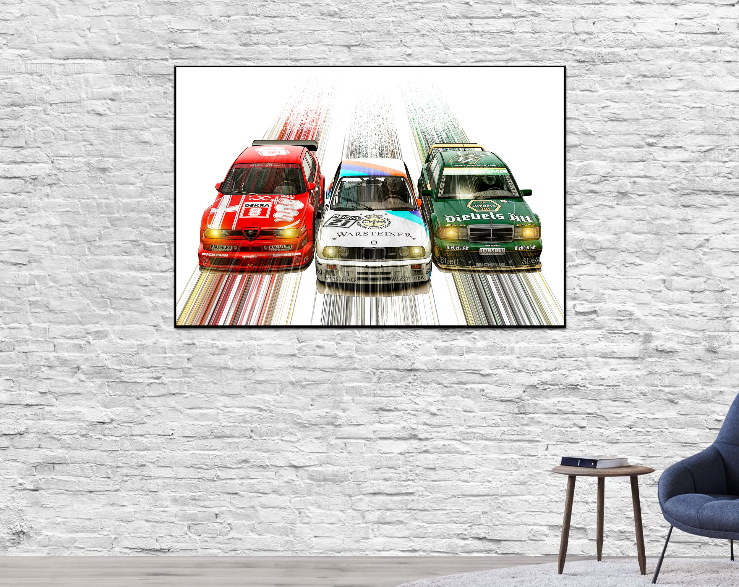 DTM. BMW. Alfa Romeo. Mercedes-benz. Digital Poster. Gift for Man. Car ...