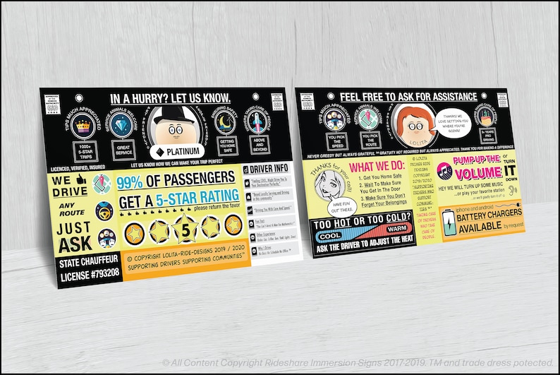 Uber Tip Sign Printable Uber & Lyft Rideshare Sign Improve Uber Ratings ...