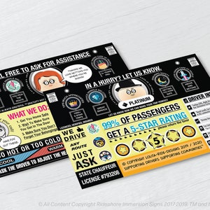 Uber Tip Sign Printable Uber & Lyft Rideshare Sign Improve Uber Ratings ...