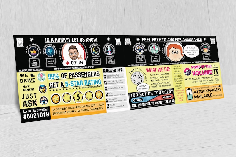 Uber Tip Sign Printable Uber & Lyft Rideshare Sign Improve Uber Ratings ...