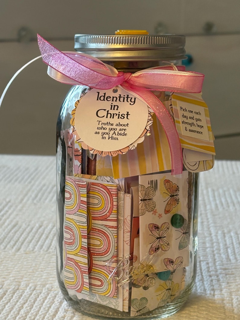Identity in Christ Scripture Jar: Encouraging Verses for Believers - Etsy