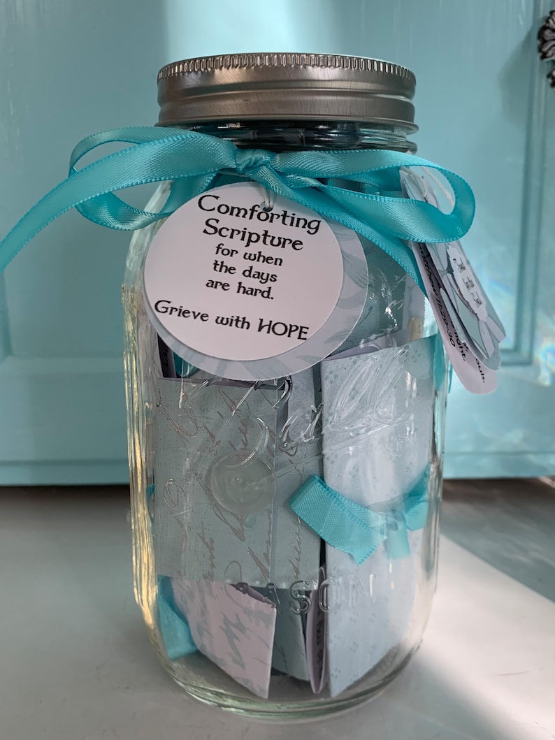 Grief Scripture Jar: Sympathy Gift for Loss, Comfort & Encouragement ...