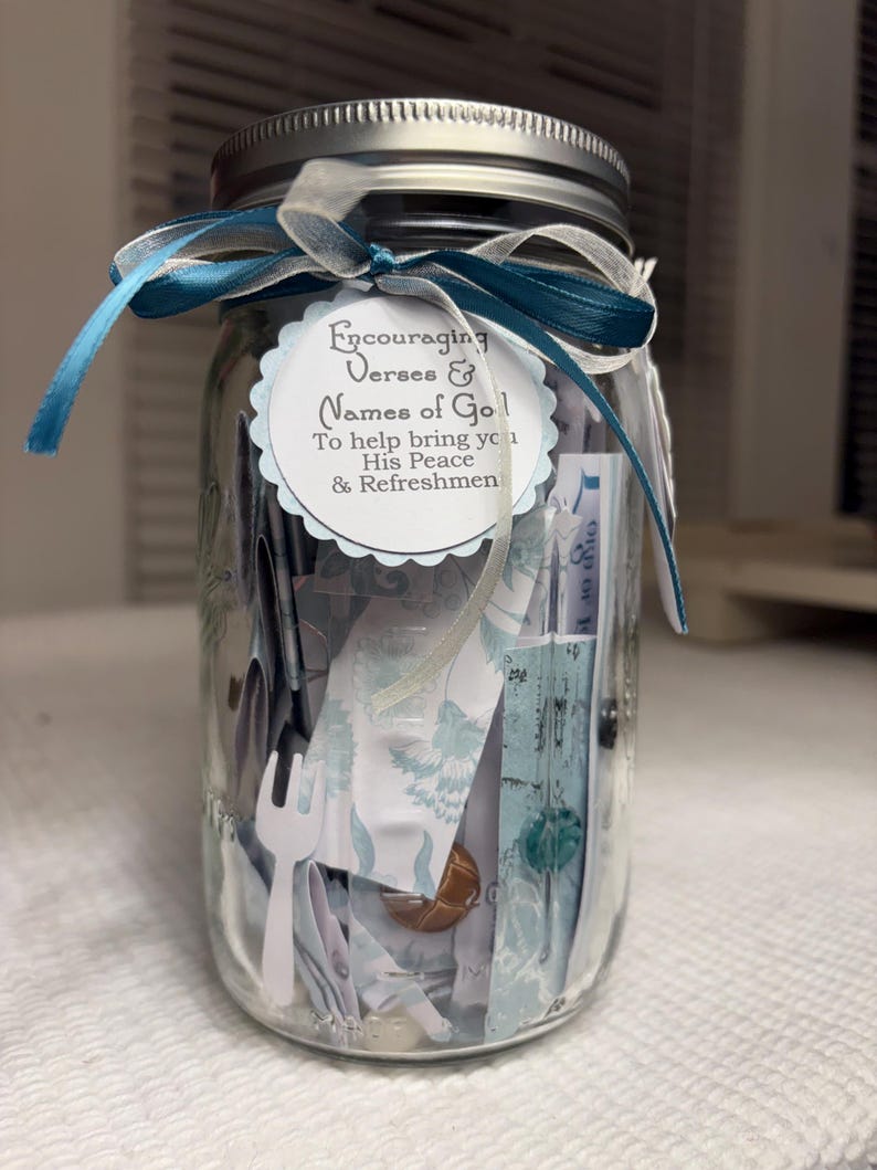 Deluxe Glass Scripture Jar Filled With Encouraging Verses to Bring ...