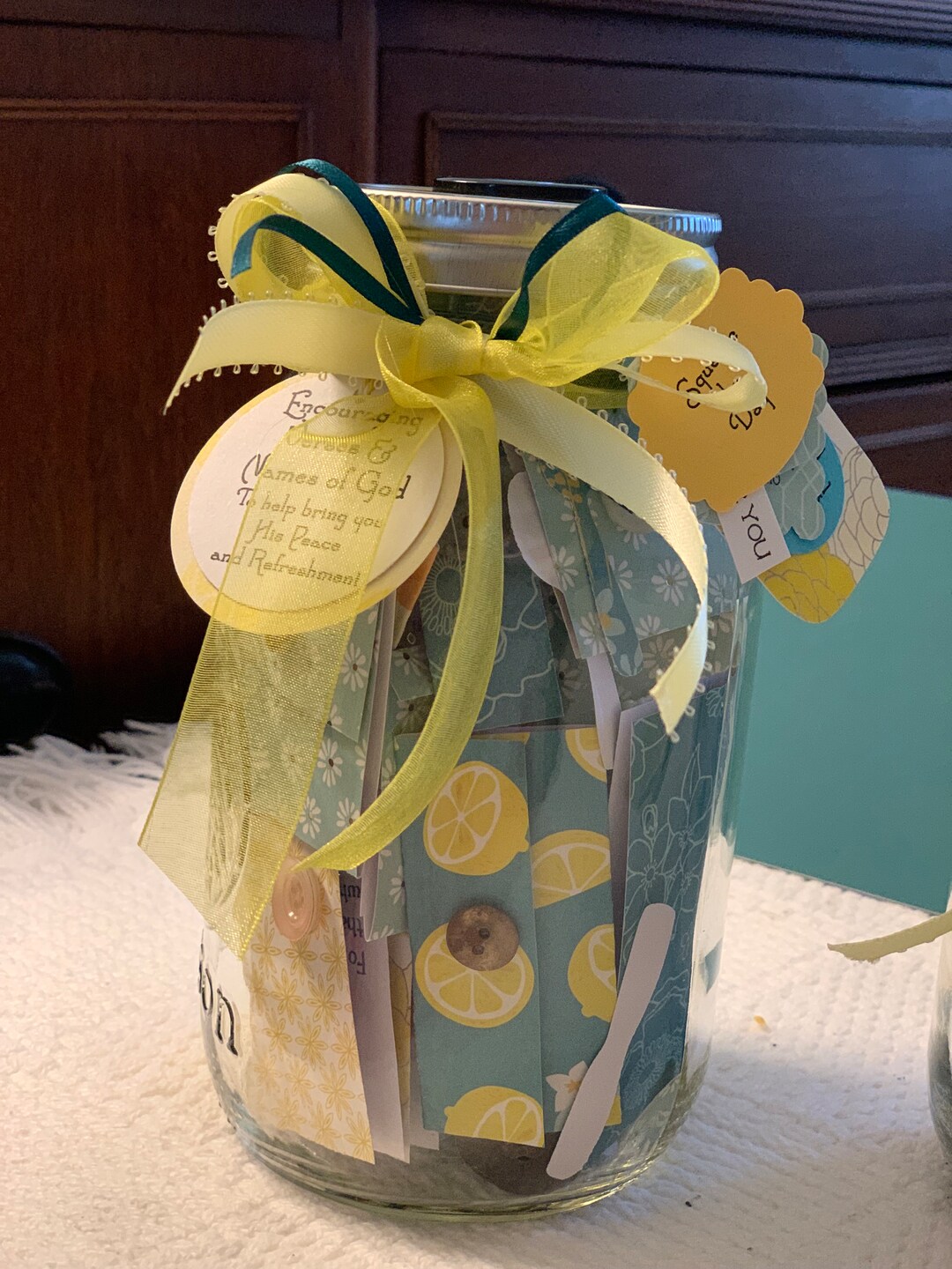 Encouraging Scriptures and Names of God. Refreshing Lemon Themed Paper ...