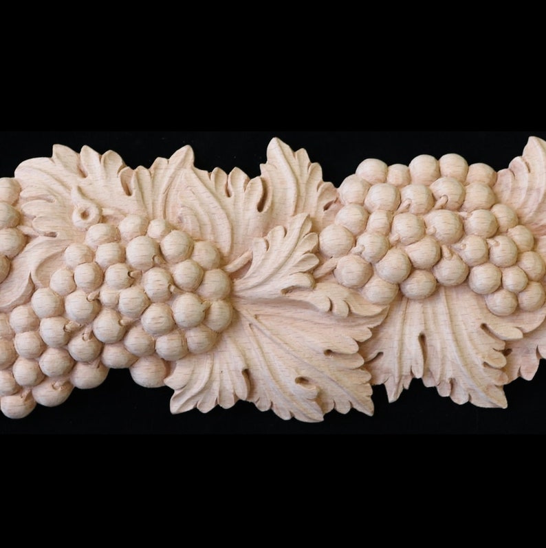 APL-26: Handcarved Grapes Grapevine Central Decorative Antique ...