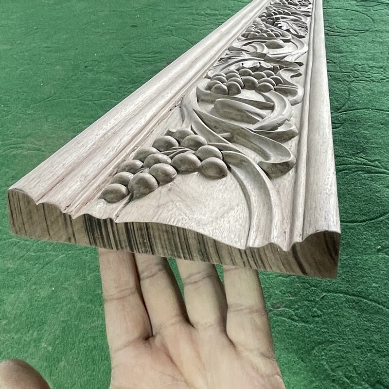 MLD-01: Hand Carved Grapevine Relief Carved Vine Leaf Molding Grapes ...