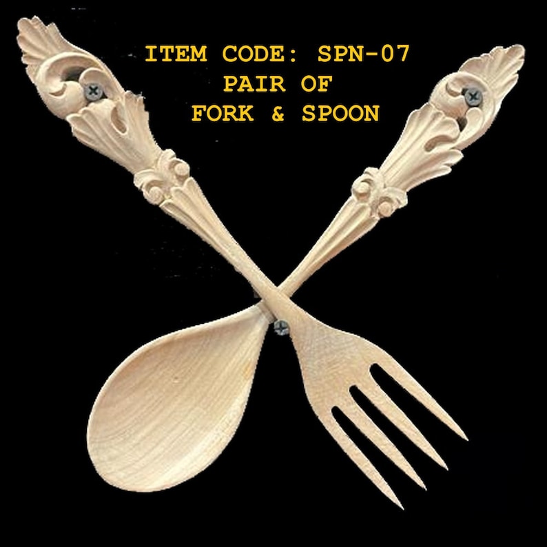 SPN-01-09: Set of 2 Pcs Welsh Hand Carved Wood Love Spoon | Traditional ...