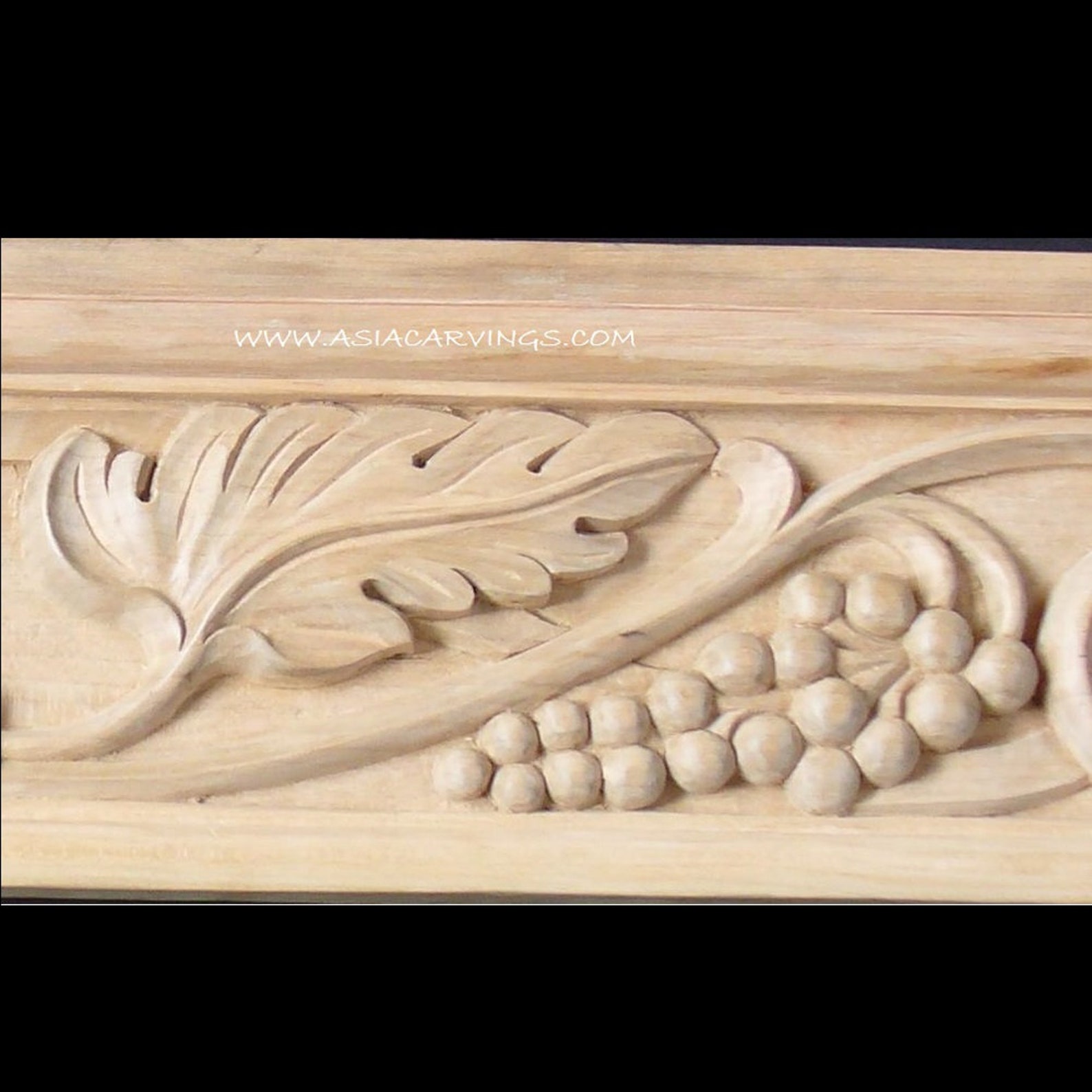 MLD-01: Hand Carved Grapevine Relief Carved Vine Leaf Molding Grapes ...