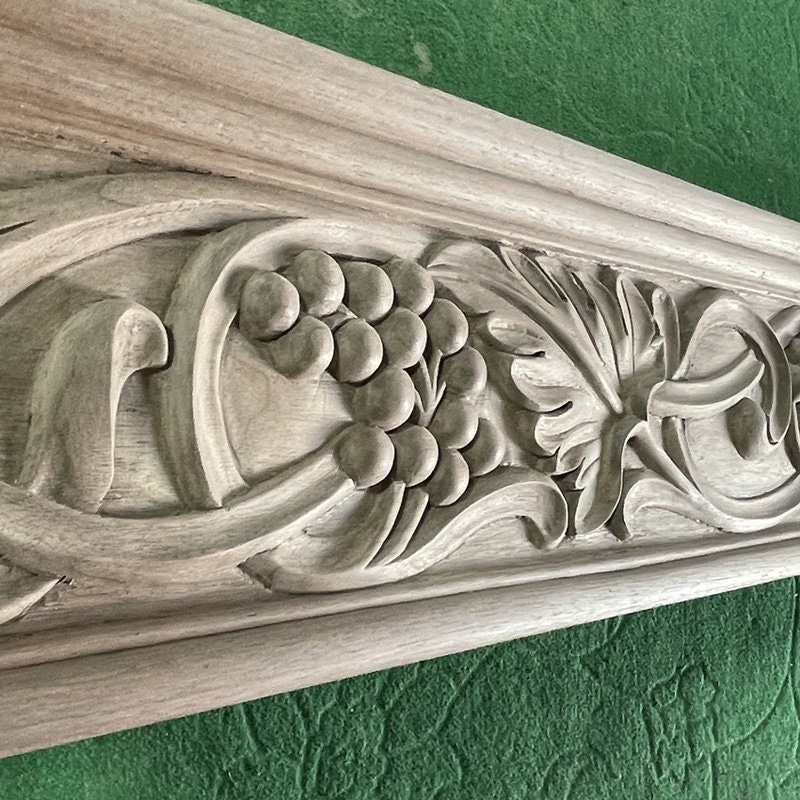 MLD-01: Hand Carved Grapevine Relief Carved Vine Leaf Molding Grapes ...