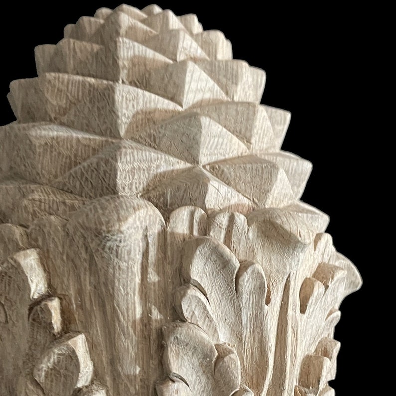 KNB-01: Hand Carved Pineapple Bed Post Finial | Curtain Knob ...