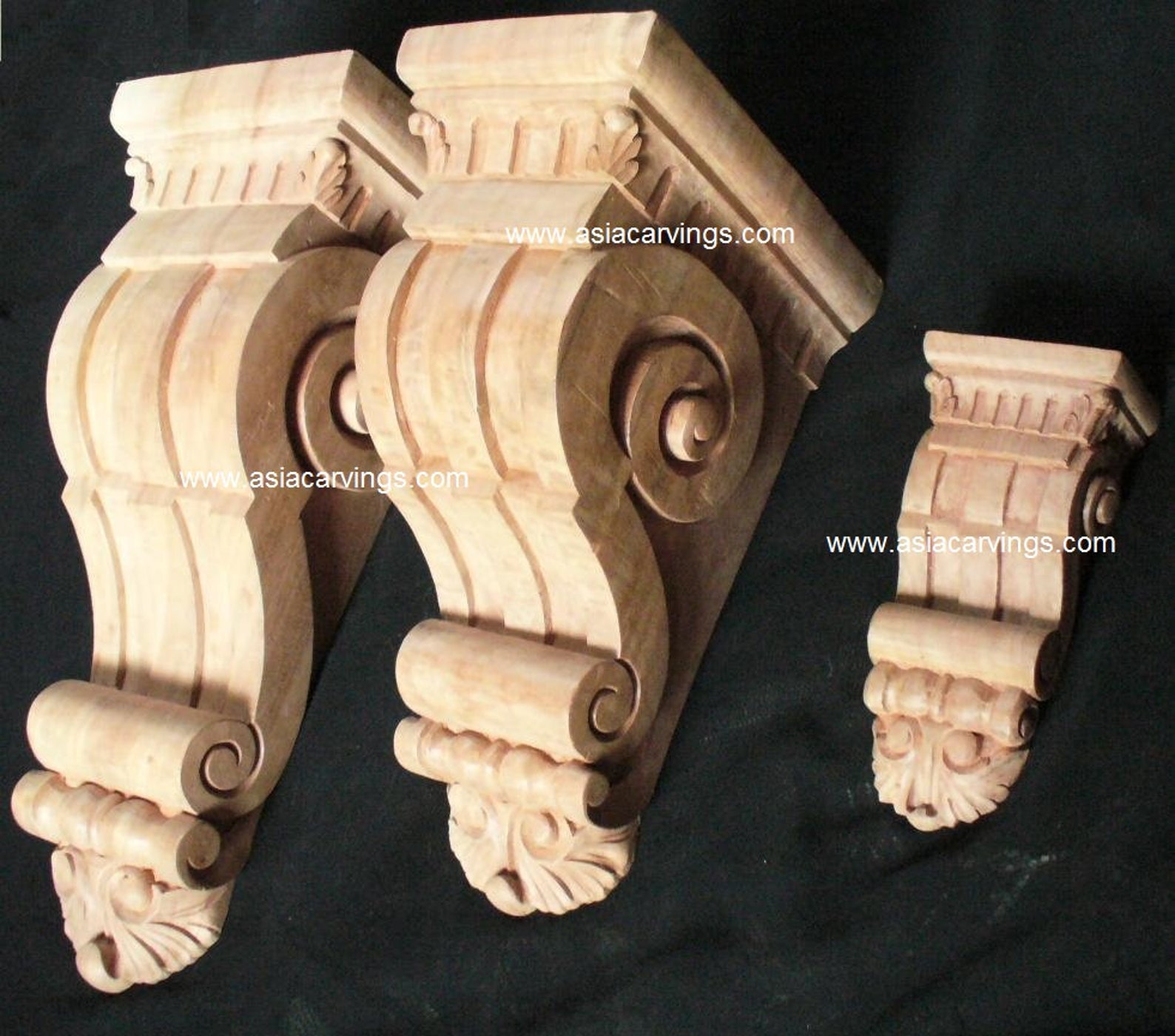 CBL-03: Handmade Handcarved Fluted Corbels Brackets Self | Etsy