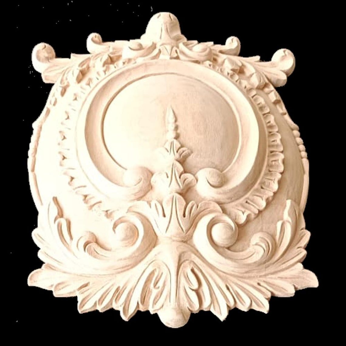 FLR-13: Hand Carved Central Baroque | French Ornaments | Victorian Oval ...