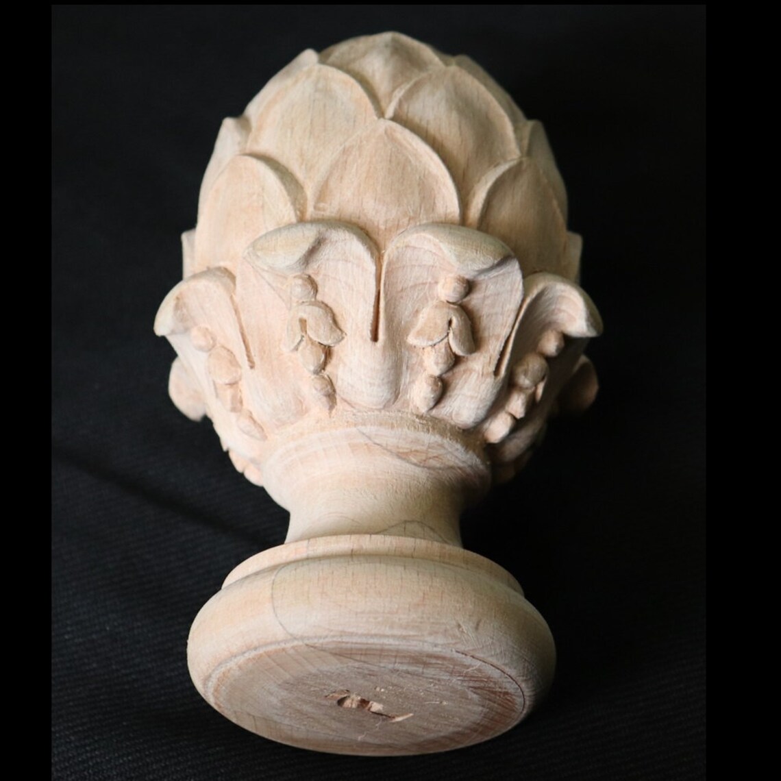 KNB-06: Handmade Handcarved Artichoke Knob Stair Post | Etsy
