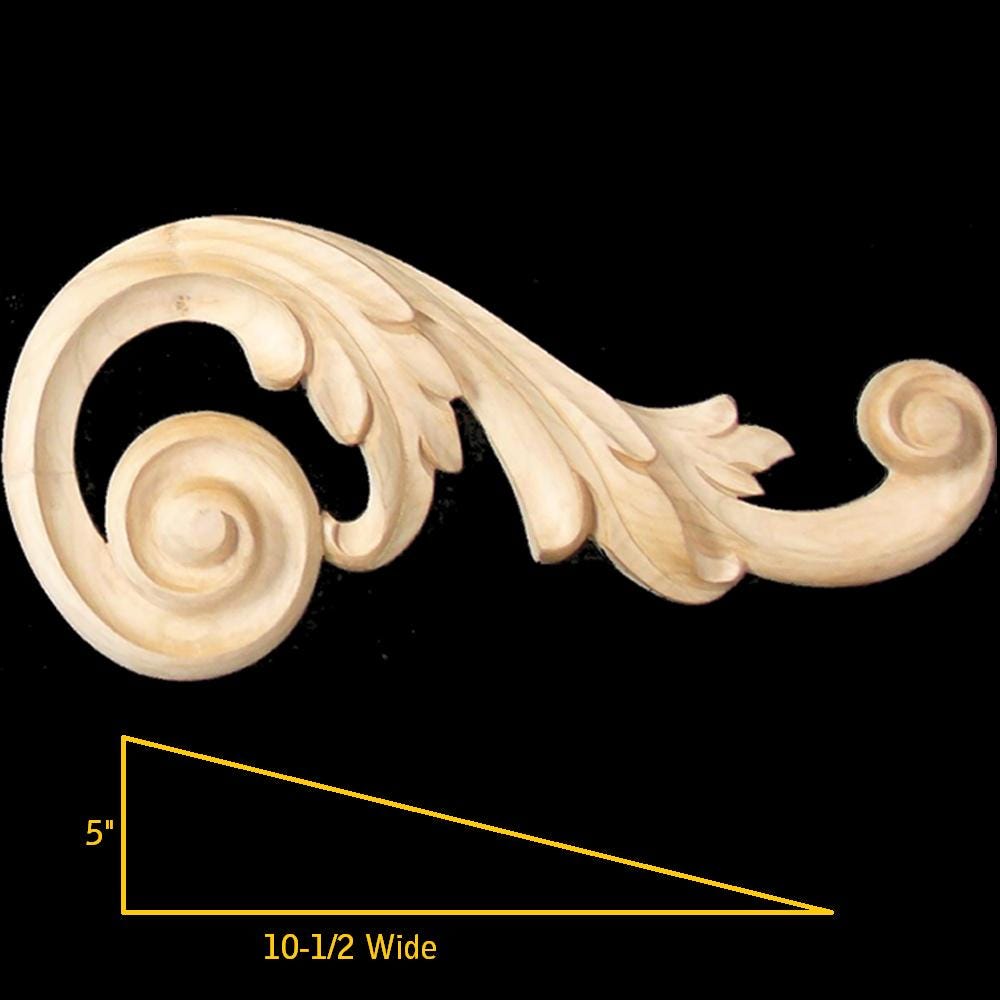 LRA-05: Left & Right Paired Hand Carved Acanthus Decorative Millwork ...