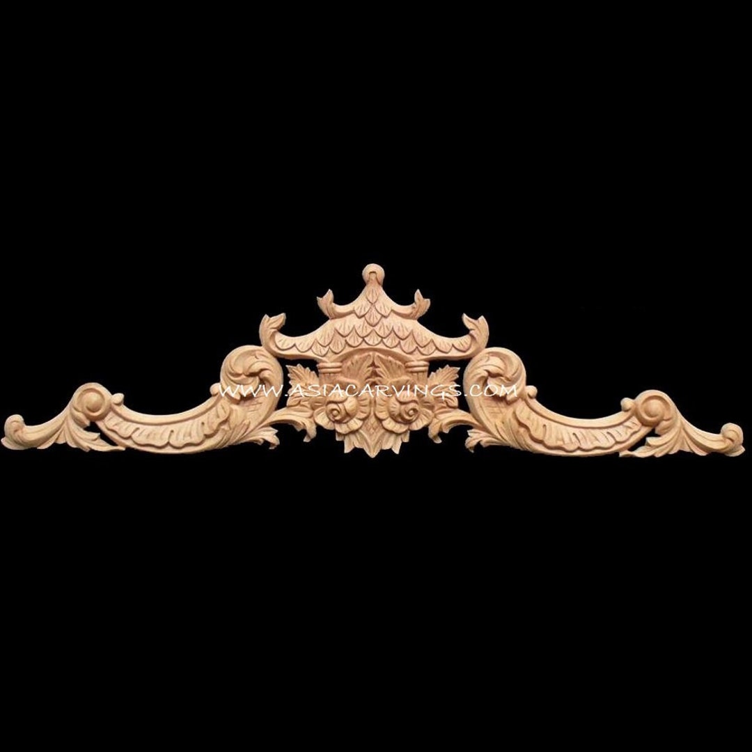 APL-01: Hand Carved Rose Crown Acanthus Central Decorative Millwork ...
