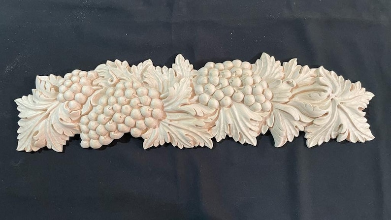 APL-26: Handcarved Grapes Grapevine Central Decorative Antique ...