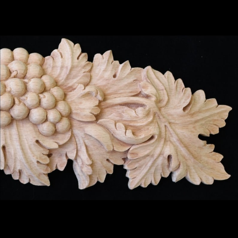 APL-26: Handcarved Grapes Grapevine Central Decorative Antique ...