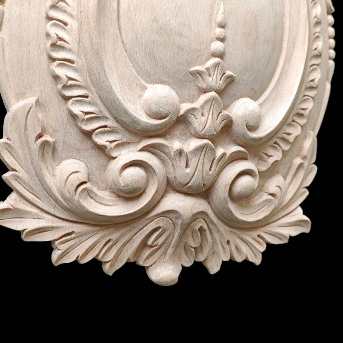 FLR-13: Hand Carved Central Baroque | French Ornaments | Victorian Oval ...