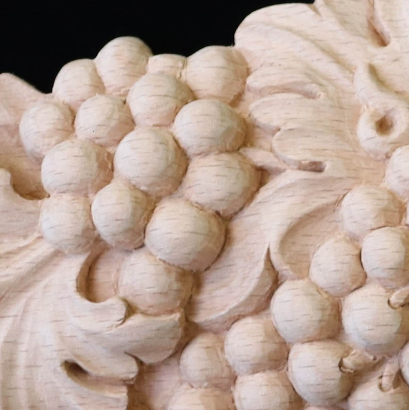 APL-26: Handcarved Grapes Grapevine Central Decorative Antique ...