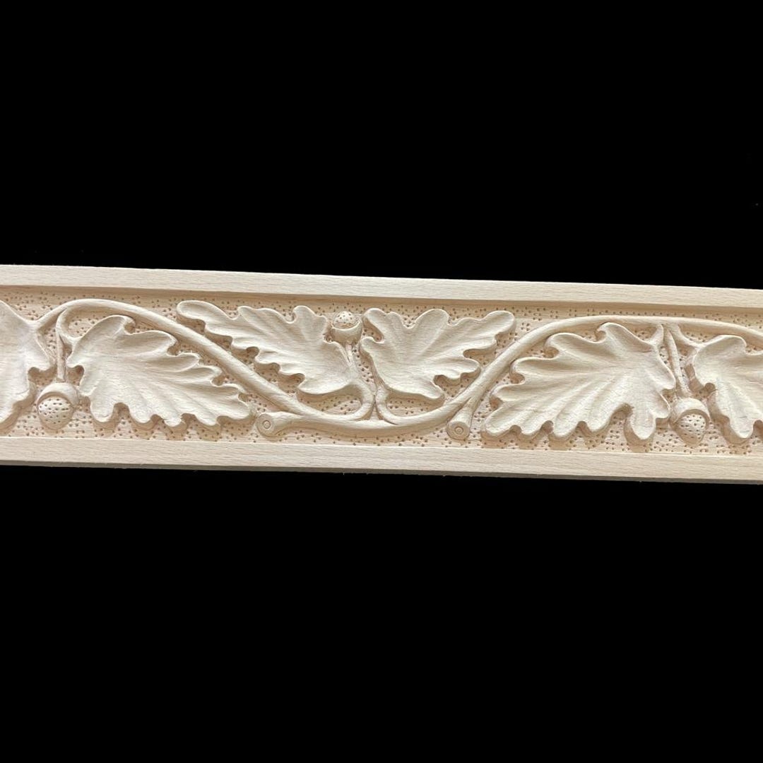 MLD-14: Hand Carved Acorn and Leaves Molding | Vintage Weave Moulding ...