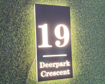 Led House Number Sign - Etsy