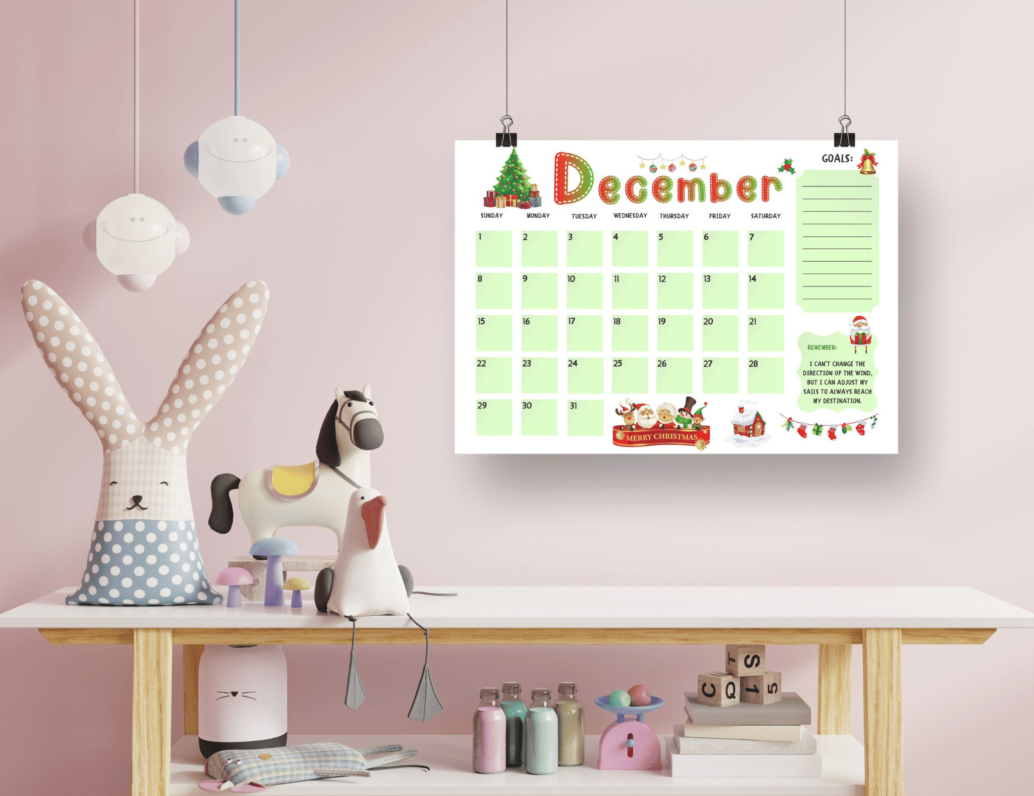 Calendrier à imprimer 2024, calendrier pour enfants 2024, calendrier ...