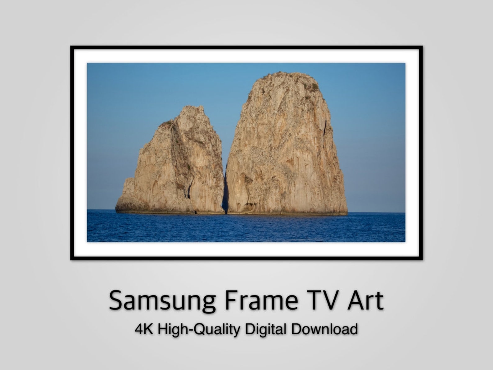 Samsung Frame TV Art 4K, Digital Seascape Art, Capri Faraglioni ...